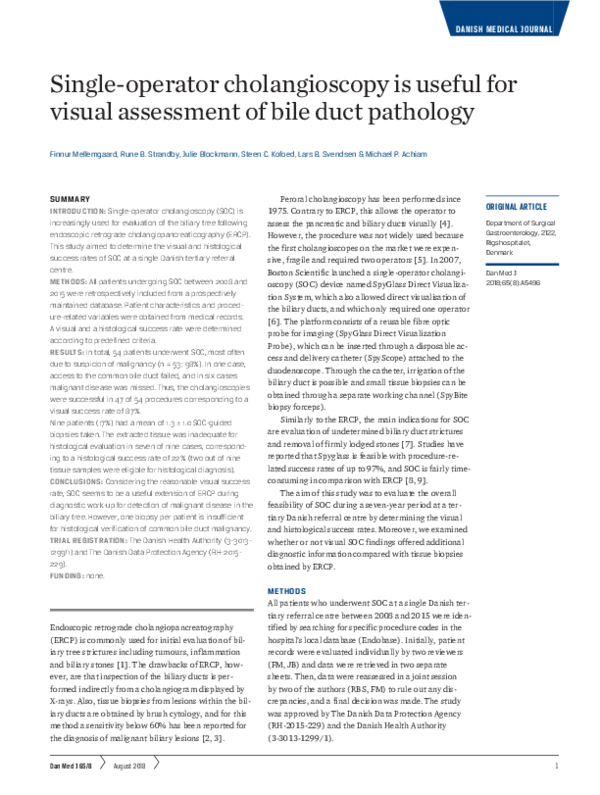(PDF) Single-operator cholangioscopy is useful for visual assessment of ...