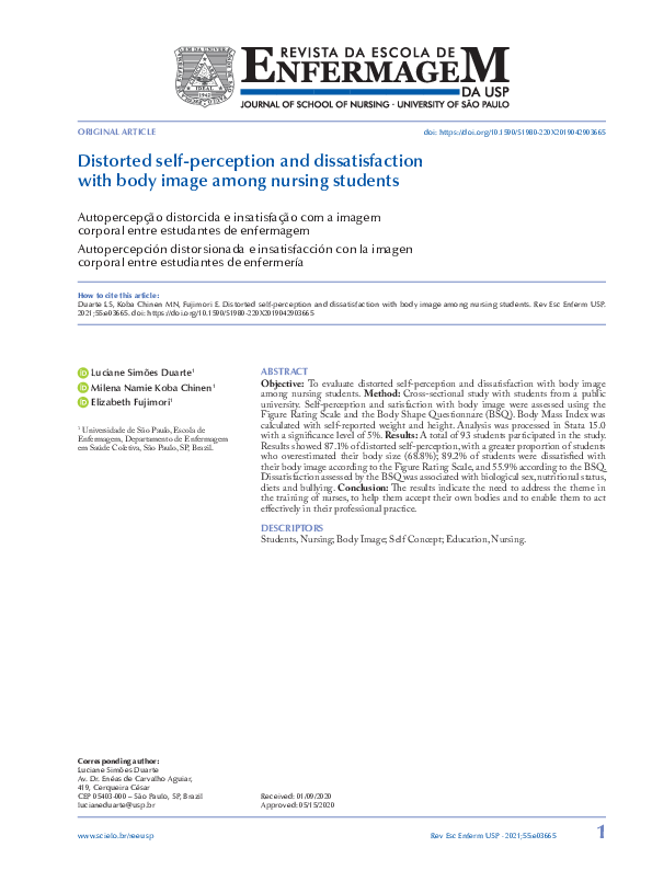 (PDF) Distorted self-perception and dissatisfaction with body image ...