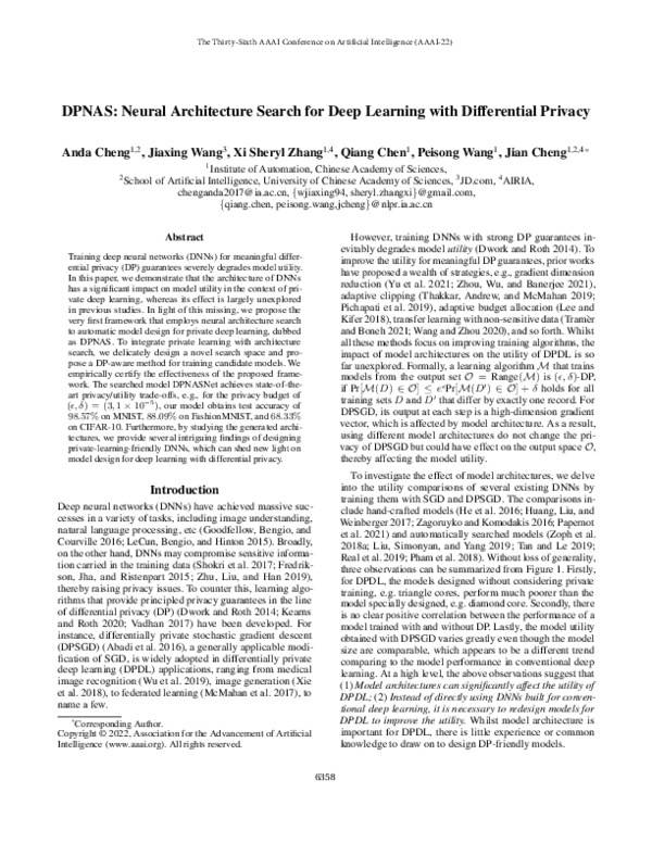 (PDF) DPNAS: Neural Architecture Search for Deep Learning with Differential Privacy