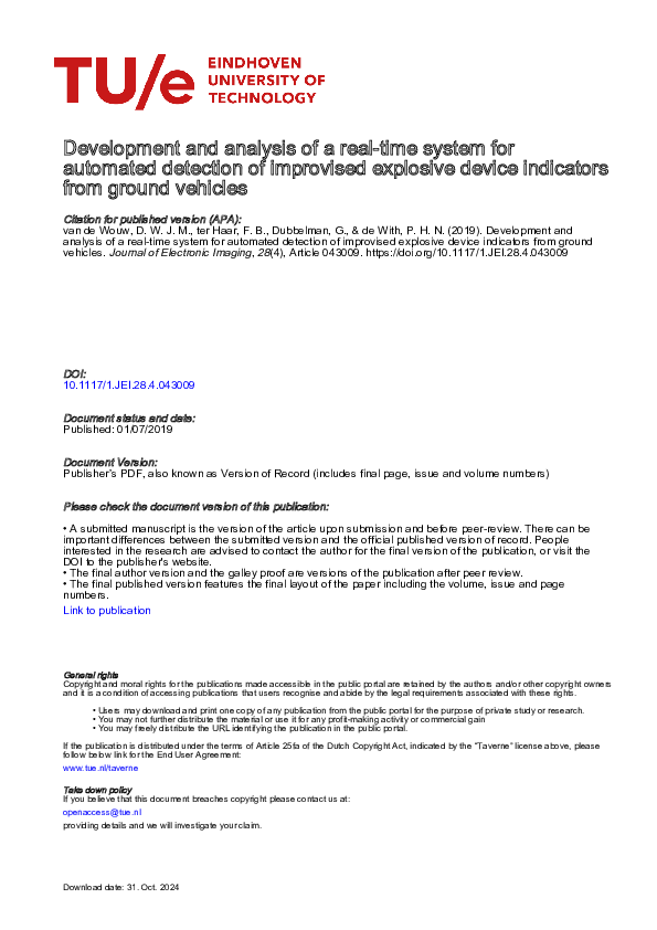 (PDF) Development and analysis of a real-time system for automated ...
