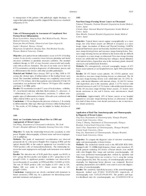 (PDF) 1100: Value of Ultrasonography in Assessment of Complicated Post ...