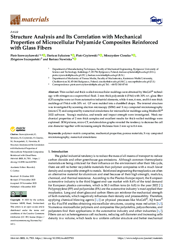 (PDF) Structure Analysis and Its Correlation with Mechanical Properties ...