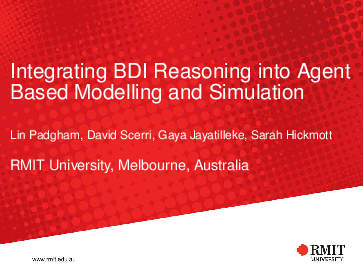 (PDF) Integrating BDI reasoning into agent based modeling and simulation