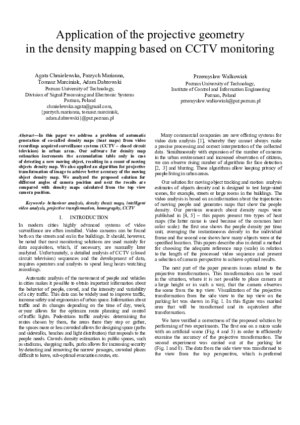 (PDF) Application of the projective geometry in the density mapping ...