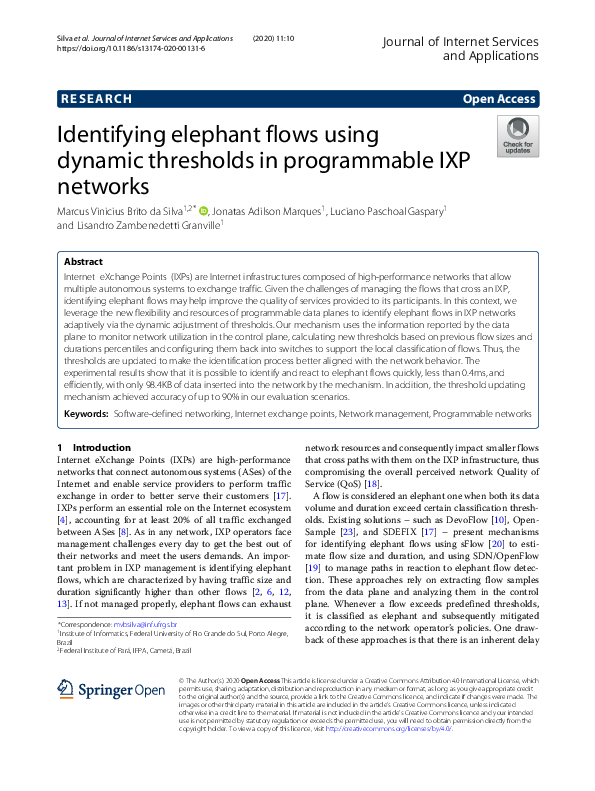 (PDF) Identifying elephant flows using dynamic thresholds in ...
