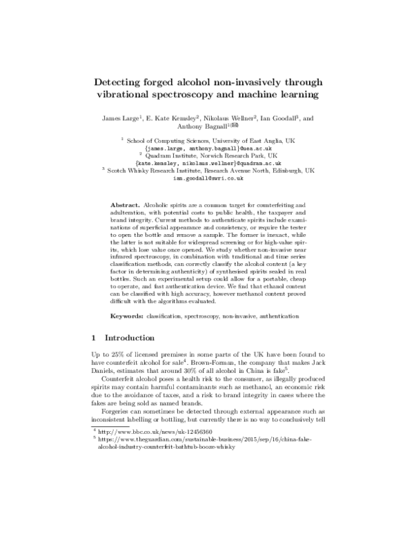 (PDF) Detecting Forged Alcohol Non-invasively Through Vibrational ...