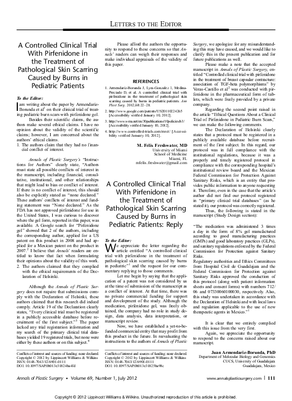 (PDF) A Controlled Clinical Trial With Pirfenidone in the Treatment of ...