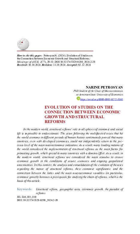 (PDF) EVOLUTION OF STUDIES ON THE CONNECTION BETWEEN ECONOMIC GROWTH ...