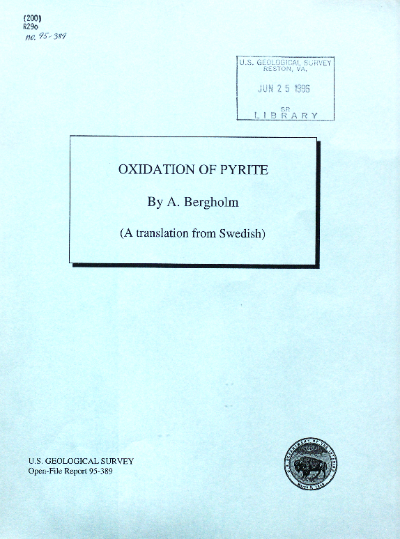 (PDF) Oxidation of pyrite