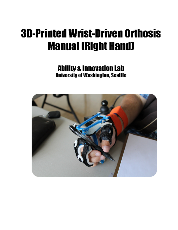(PDF) 3D-Printed Open-Source Wrist Orthosis Design