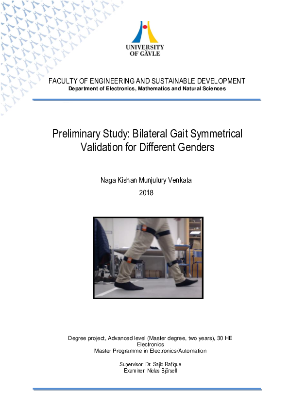 (PDF) Preliminary Study: Bilateral Gait Symmetrical Validation for Different Genders