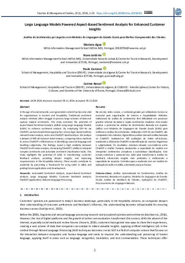 (PDF) Large Language Models Powered Aspect-Based Sentiment Analysis for Enhanced Customer Insights
