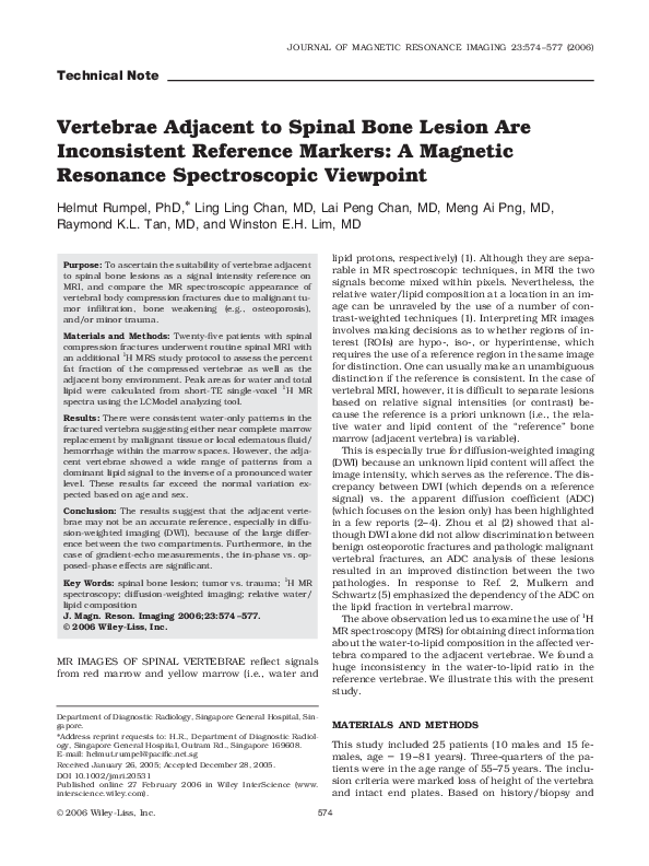(PDF) Vertebrae adjacent to spinal bone lesion are inconsistent ...