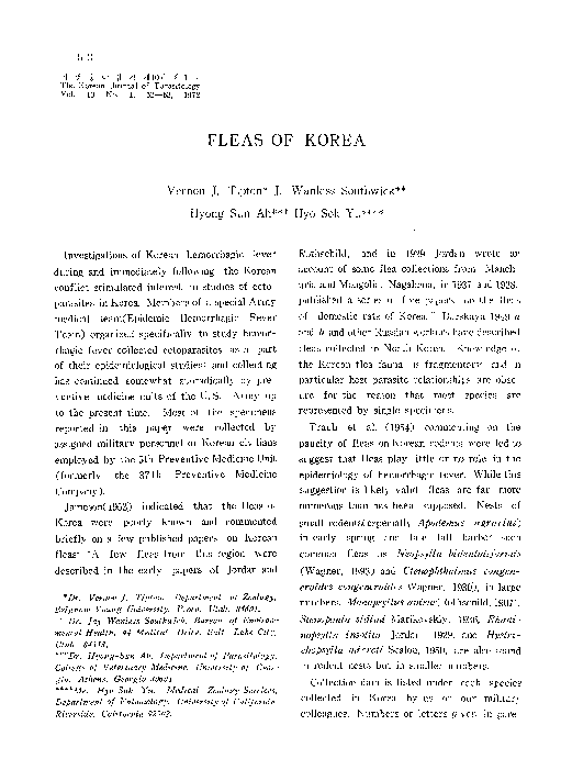 (PDF) Fleas of Korea