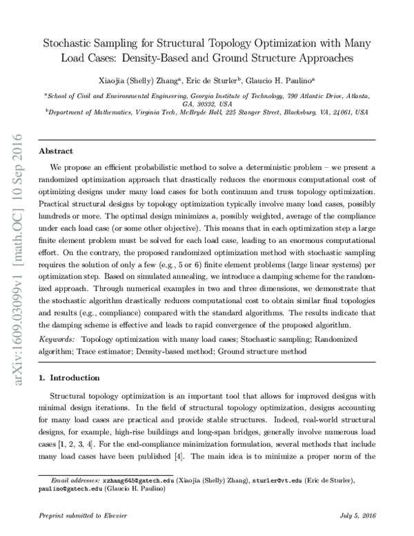 (PDF) Stochastic sampling for deterministic structural topology ...