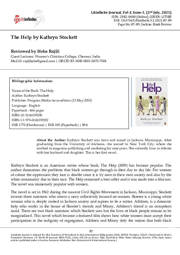 (PDF) The Help by Kathryn Stockett