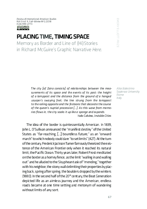 (PDF) Placing Time, Timing Space. Memory as Border and Line of (Hi ...