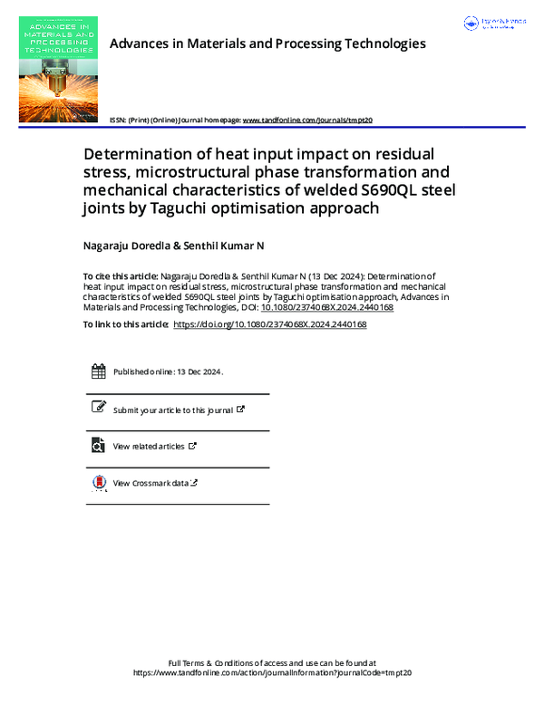 (PDF) Determination of heat input impact on residual stress ...