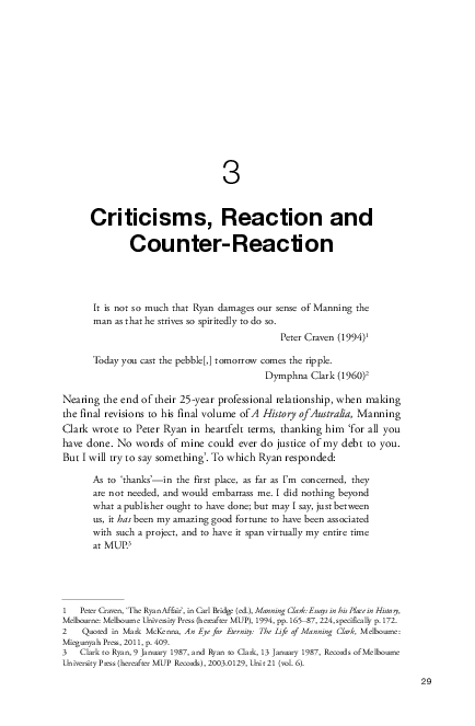 (PDF) Criticisms, Reaction and Counter-Reaction