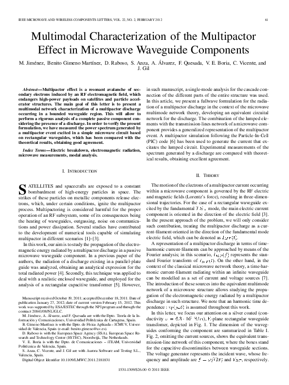 (PDF) Multimodal Characterization of the Multipactor Effect in ...