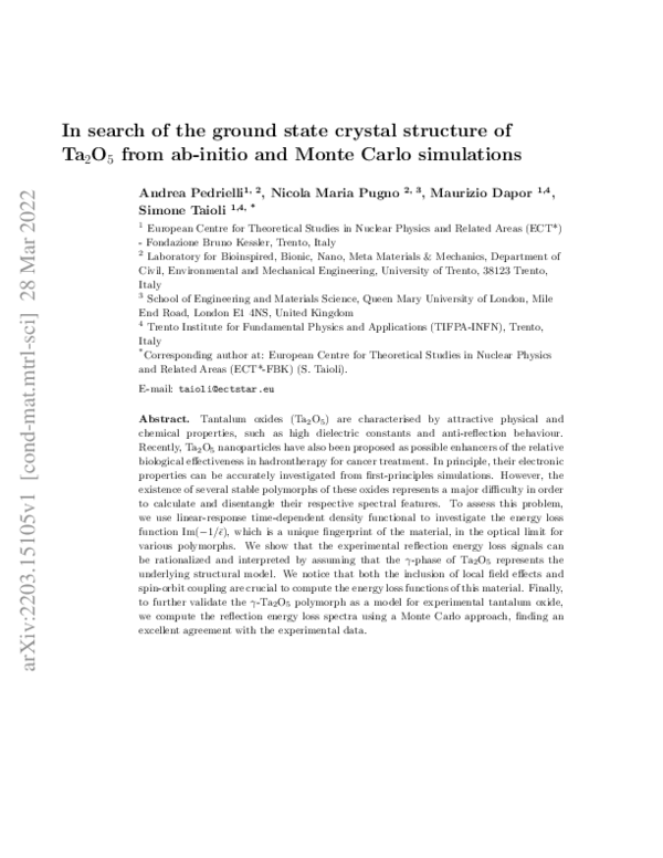 (PDF) In search of the ground-state crystal structure of Ta2O5 from ab initio and Monte Carlo ...