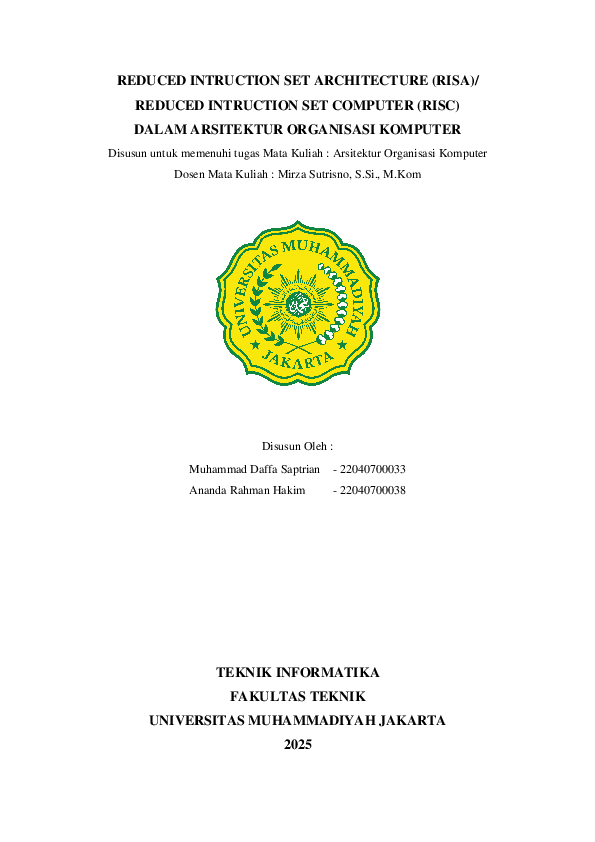 Pdf Modul Reduced Instruction Set Architecture