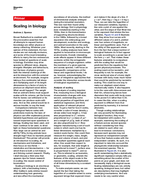 (PDF) Scaling in biology