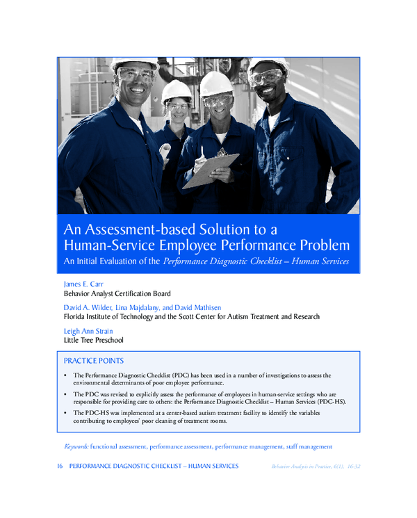 (PDF) An Assessment-based Solution to a Human-Service Employee ...
