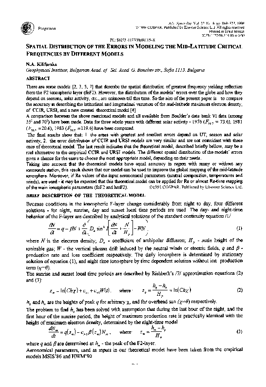 (PDF) Spatial distribution of the errors in modeling the mid-latitude critical frequencies by ...
