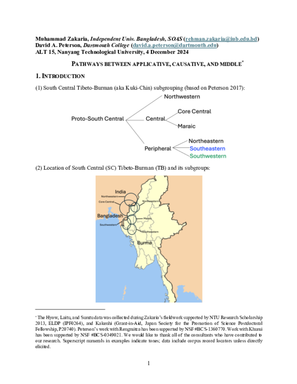 (PDF) Pathways between applicative, causative, and middle