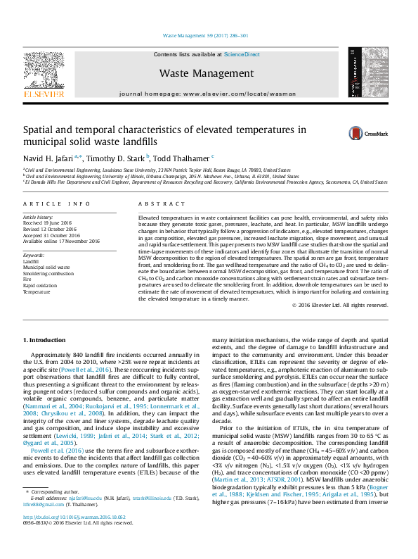 (PDF) Spatial and temporal characteristics of elevated temperatures in ...