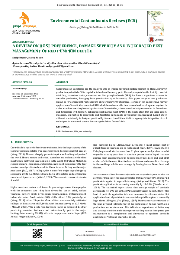 (PDF) A Review on Host Preference, Damage Severity and Integrated Pest ...