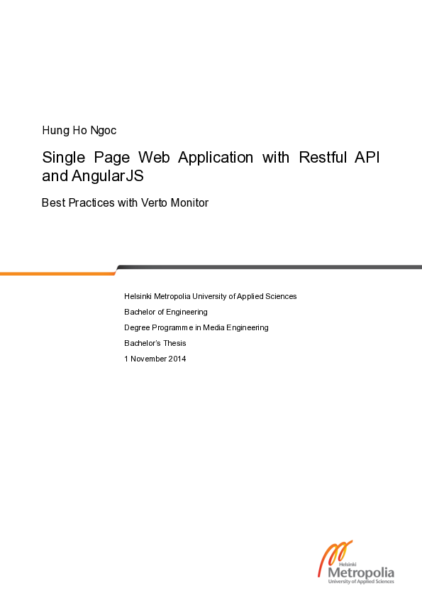 (PDF) Single Page Web Application with Restful API and AngularJS : Best ...
