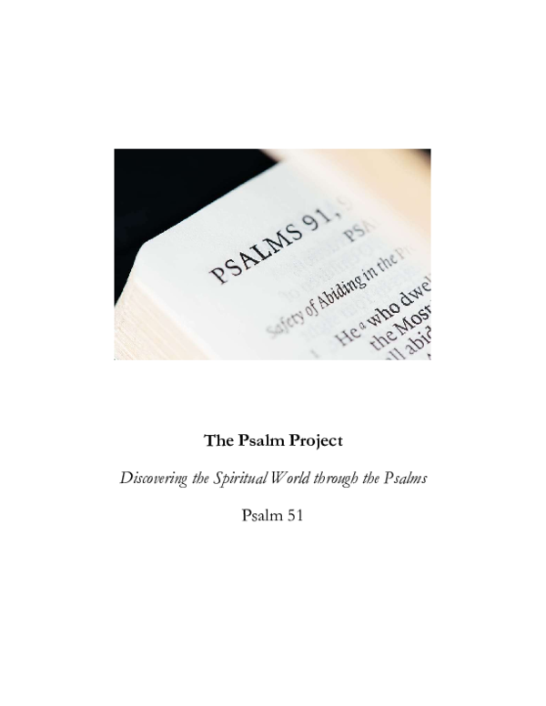 (PDF) The Psalms Project - examining the spiritual awareness in the ...