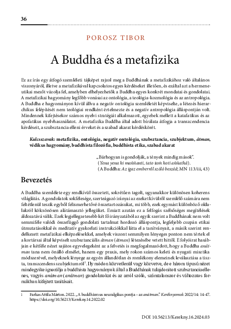 (PDF) The Buddha and the Metaphysics