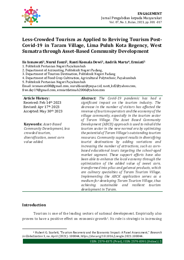 (PDF) Less-Crowded Tourism as Applied to Reviving Tourism Post-Covid-19 ...