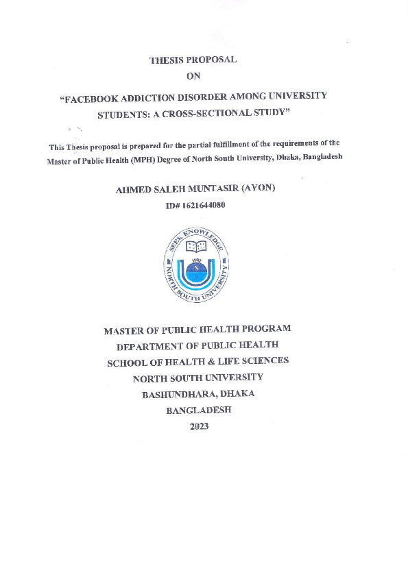 (PDF) Facebook Addiction Disorder among University Students using ...