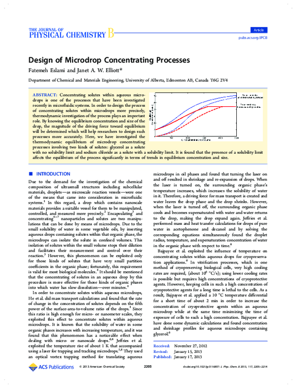 (PDF) Design of Microdrop Concentrating Processes
