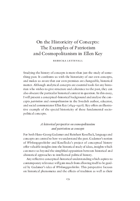 (PDF) On the historicity of concepts : The examples of patriotism and ...