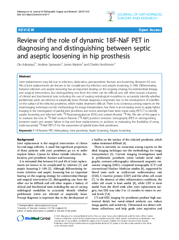 (PDF) Review of the role of dynamic 18F-NaF PET in diagnosing and ...