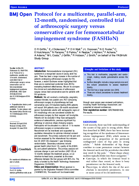 (PDF) Protocol for a multicentre, parallel-arm, 12-month, randomised, controlled trial of ...
