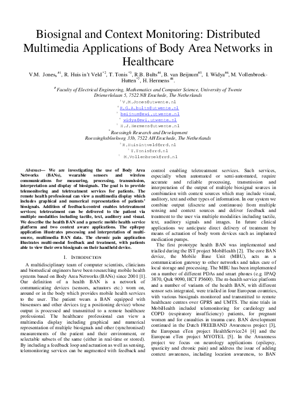 (PDF) Biosignal and context monitoring: Distributed multimedia applications of Body Area ...