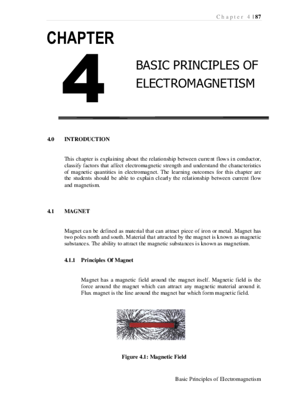 (PDF) Basic Principles of Electromagnetism