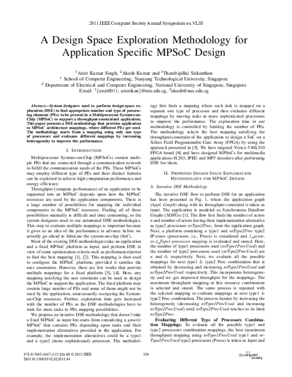 (PDF) A Design Space Exploration Methodology for Application Specific ...