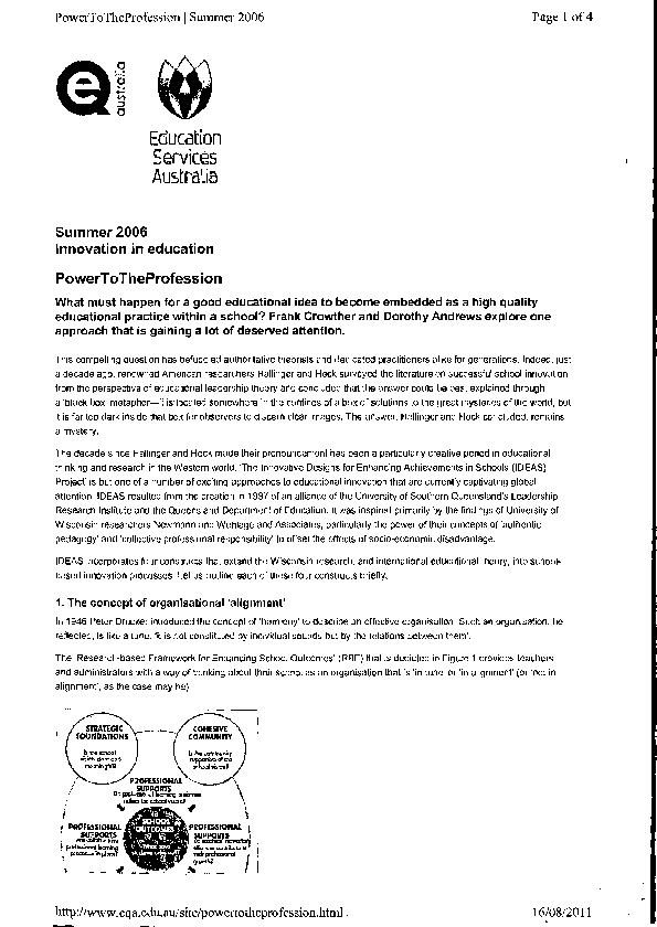 (PDF) Power to the profession