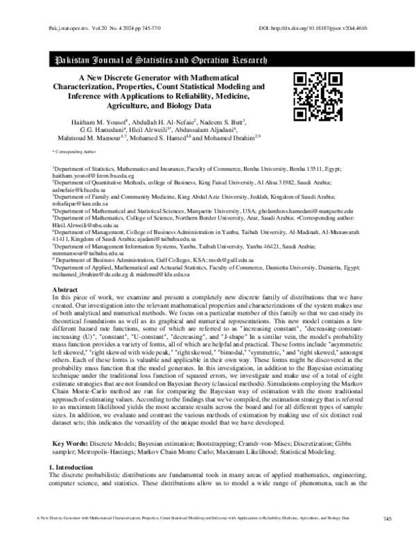 (PDF) A New Discrete Generator with Mathematical Characterization,