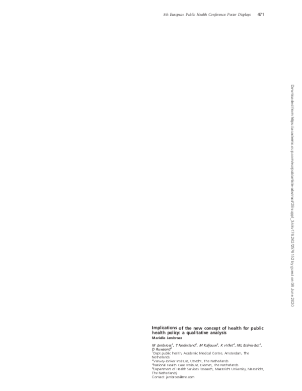 (PDF) Implications of the new concept of health for public health ...