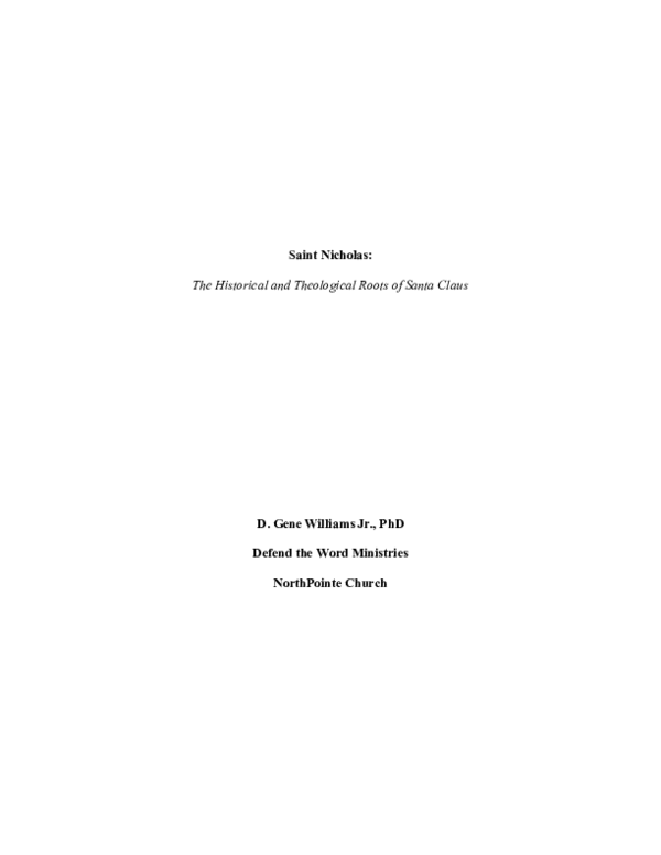 (PDF) Saint Nicholas of Myra