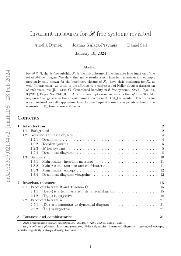 (PDF) Invariant measures for $\mathscr{B}$-free systems revisited