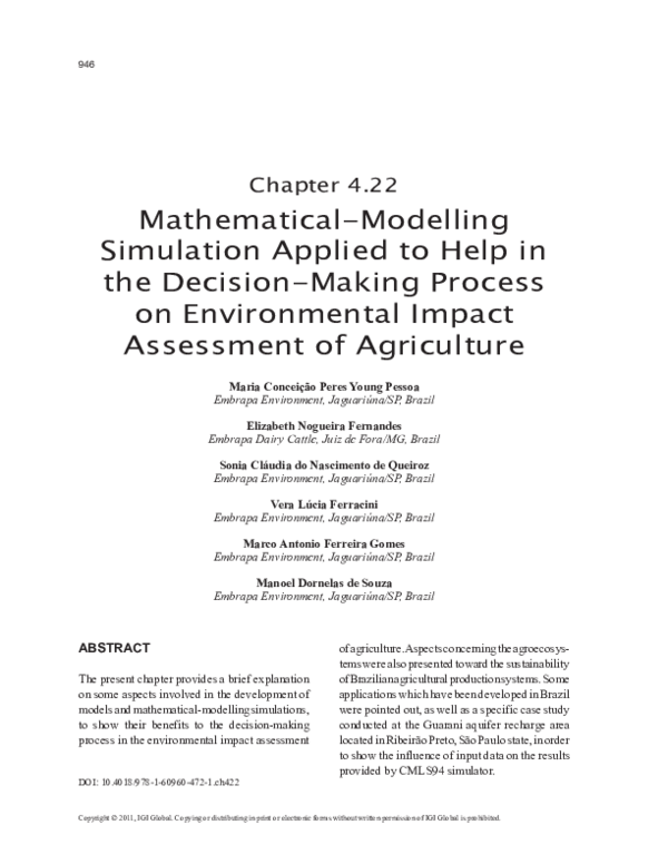 (PDF) Mathematical-Modelling Simulation Applied to Help in the Decision-Making Process on ...